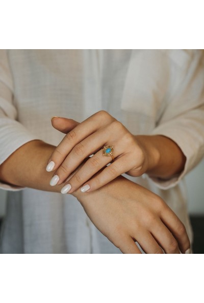 Siena 14 Ayar Firuze Taşlı Yüzük Siena 14 Ayar Firuze Taşlı Yüzük