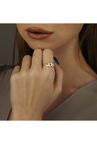 Siena 14 Ayar Zincir Desenli Yüzük