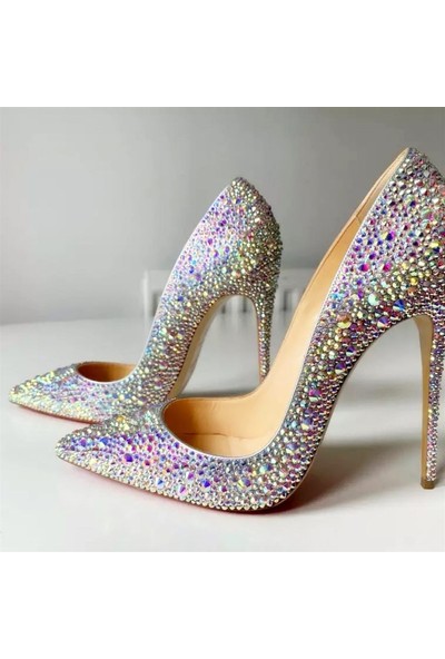 Gümüş Kristal Taşlı Stiletto Gümüş Kristal Taşlı Stiletto