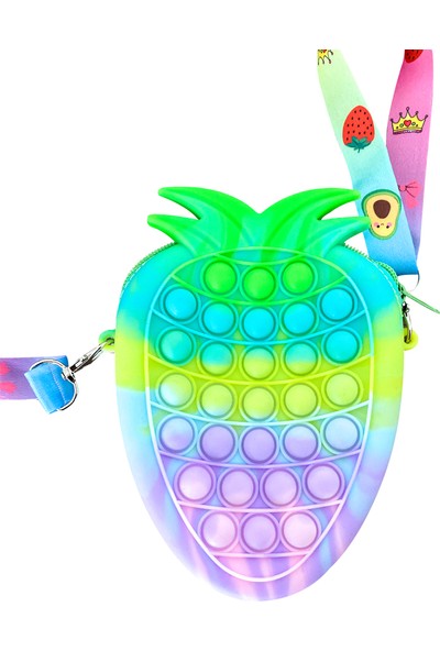 Pop It Pastel Çilek Şekilli Çanta Pop It