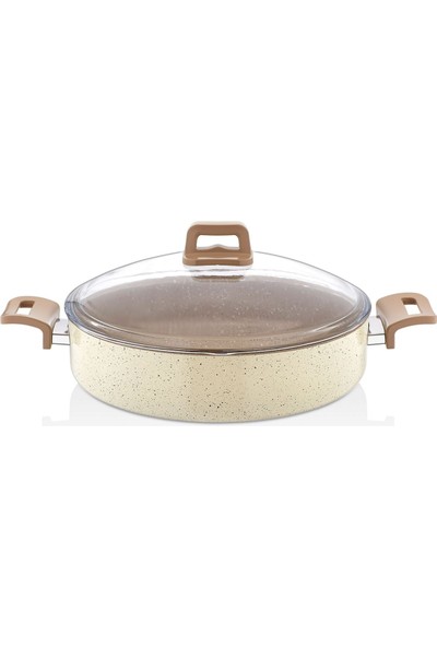 Bernam Krem Renk 28 cm Granit Tencere Bernam Krem Renk 28 cm Granit Tencere