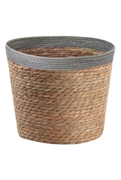 Sever Hasır Gri Saksı/sepet 30CM
