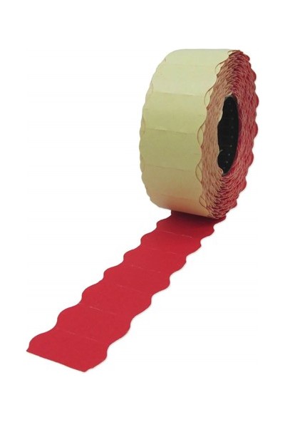 Gençler Etiketleme Makinesi Çok Yapışkanlı 6 No Kırmızı Etiket 42 Rulo