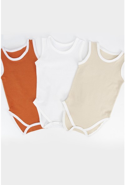 3lü Body/zıbın Seti 0-3 Ay ( Turuncu, Bej, Beyaz ) 3lü Body/zıbın Seti 0-3 Ay ( Turuncu, Bej, Beyaz )