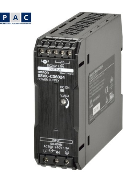 Omron S8VK C06024 24 V Dc 2.5A Ray Tipi Güç Kaynağı Omron S8VK C06024 24 V Dc 2.5A Ray Tipi Güç Kaynağı