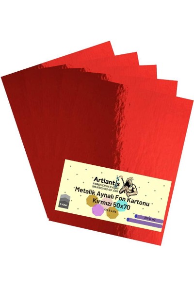 Artlantis Kırmızı 50X70 Metalik Aynalı Fon Kartonu 5 Adet 1 Paket Artlantis Aynalı Metalik Fon Kartonu Artlantis Kırmızı 50X70 Metalik Aynalı Fon Kartonu 5 Adet 1 Paket Artlantis Aynalı Metalik Fon Kartonu
