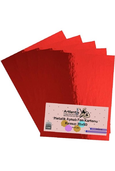 Artlantis Kırmızı 35X50 Metalik Aynalı Fon Kartonu 5 Adet 1 Paket Artlantis Aynalı Metalik Fon Kartonu Artlantis Kırmızı 35X50 Metalik Aynalı Fon Kartonu 5 Adet 1 Paket Artlantis Aynalı Metalik Fon Kartonu