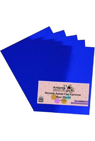 Artlantis Mavi 35X50 Metalik Aynalı Fon Kartonu 5 Adet 1 Paket Artlantis Aynalı Metalik Fon Kartonu Artlantis Mavi 35X50 Metalik Aynalı Fon Kartonu 5 Adet 1 Paket Artlantis Aynalı Metalik Fon Kartonu