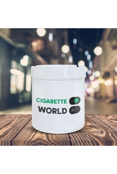 Asilmeydan Mood Küllük Dünyaya Kapalı Baskılı Kül Tablası K-177