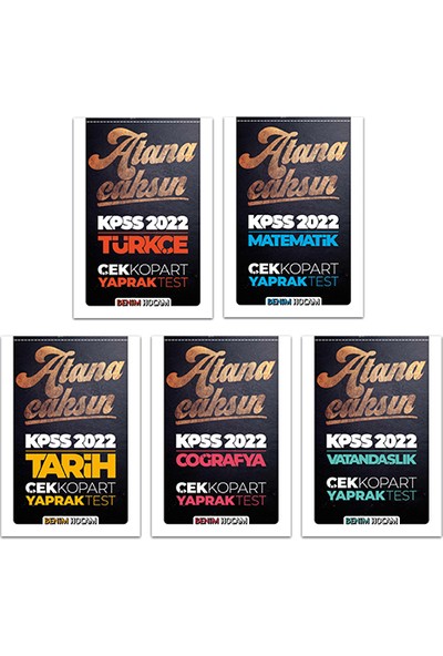 Benim Hocam Yayınları KPSS 2022 Genel Yetenek Genel Kültür Çek Kopart Yaprak Test Seti (Ciltli) Benim Hocam Yayınları KPSS 2022 Genel Yetenek Genel Kültür Çek Kopart Yaprak Test Seti (Ciltli)