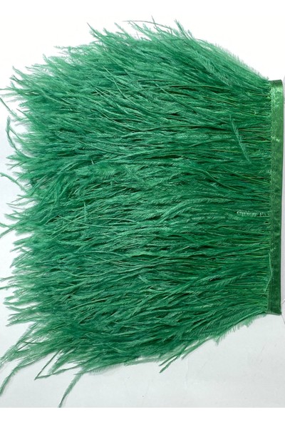 Hayalperest Boncuk Yeşil Deve Kuşu Tüyü 1 mt
