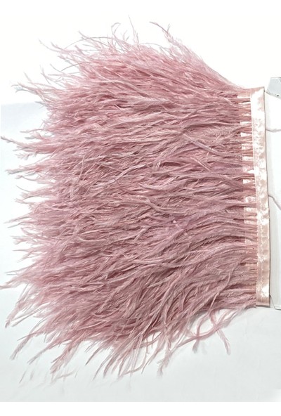 Hayalperest Boncuk Koyu Pudra Deve Kuşu Tüyü 1 mt
