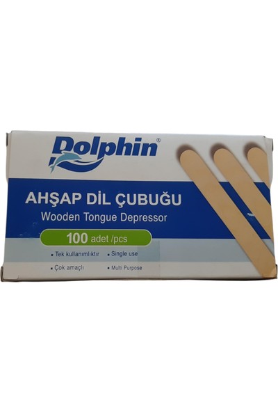 Dolphin Ahşap Dil Çubuğu 100 Lü