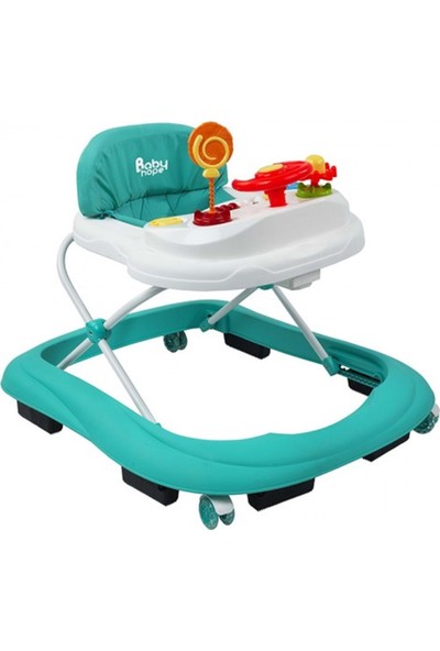 BabyHope 217 Oyuncaklı Yürüteç (Turkuaz Beyaz)