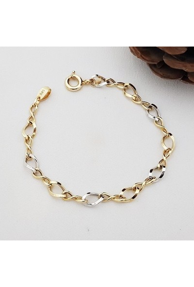 Altın Plaza Sonsuzluk Efektli Altın Bileklik