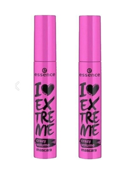 Essence Siyah Maskara, I Love Extreme Crazy Maskara, Kirpik Makyaj 2li Paket Essence Siyah Maskara, I Love Extreme Crazy Maskara, Kirpik Makyaj 2li Paket