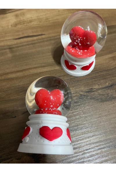 Yuppi Kalpli Mini Boy Kar Küresi Yuppi Kalpli Mini Boy Kar Küresi