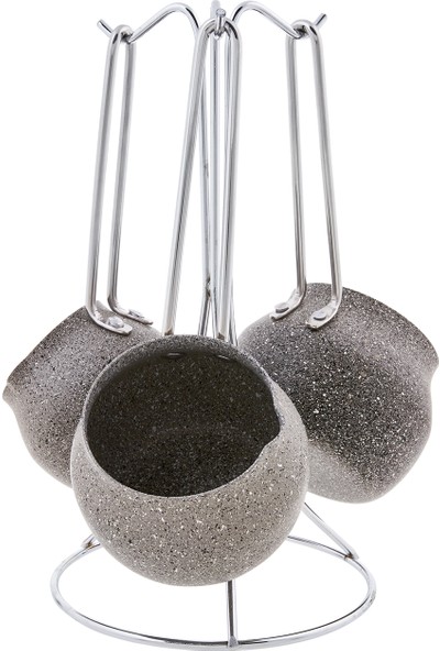 Karaca Biogranit Steel Plus Cezve Takımı Gri