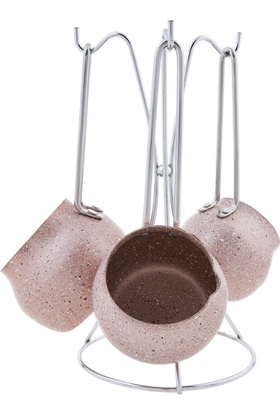 Karaca Biogranit Steel Plus Cezve Takımı Rose