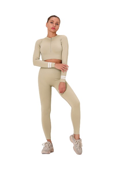 Fridayin Kadın Için Uzun Kollu Dar Eşofman Takımı Haki (Yurt Dışından) Fridayin Kadın Için Uzun Kollu Dar Eşofman Takımı Haki (Yurt Dışından)