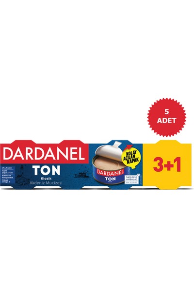 Dardanel Ayçiçekyağlı Ton Balığı 4 X75 Gr(3+1) 5 'li Dardanel Ayçiçekyağlı Ton Balığı 4 X75 Gr(3+1) 5 'li