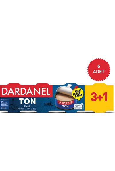 Dardanel Ayçiçekyağlı Ton Balığı 4 X75 Gr(3+1) 6 'li Dardanel Ayçiçekyağlı Ton Balığı 4 X75 Gr(3+1) 6 'li