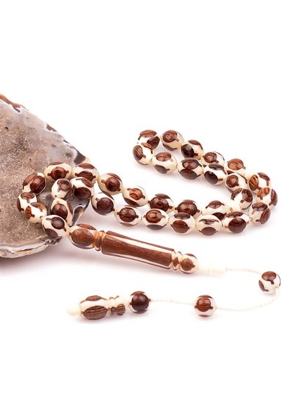 Tesbihkenti Venge Ağacı Işlemeli Deve Kemiği