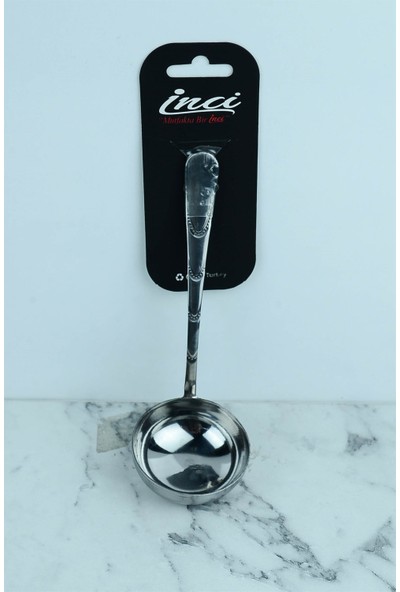 İnci 27 cm Dalga Desenli Çelik Kepçe