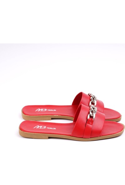 Enes Kadın Terlik - Kırmızı Cılt