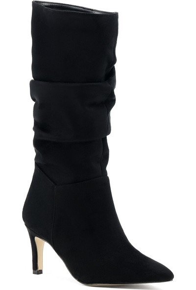 Nine West Gentes 1pr Siyah Kadın Topuklu Çizme