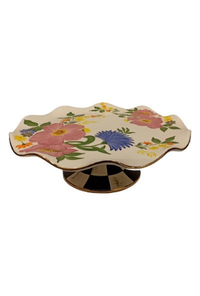 Ravi Çiçekli Dilimli Kek Standı 30 cm.