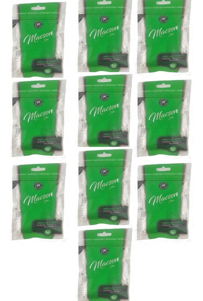 Masconn Mascon Mentollü Slim Premium Tutun Filtresi,sünger Ağızlık Zıvana 6MM*15MM 150 Adet 10 Paket Masconn Mascon Mentollü Slim Premium Tutun Filtresi,sünger Ağızlık Zıvana 6MM*15MM 150 Adet 10 Paket