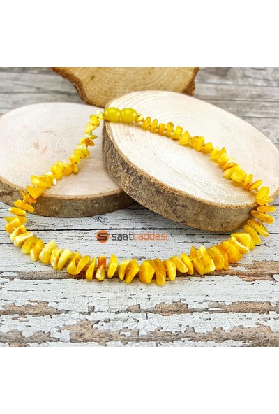 Pigado Gerçek Damla Kehribar Bebek Diş Kolyesi