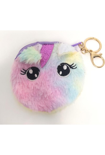 Hd Marketim Sevimli Peluş Makyaj Bozuk Para Cüzdanı Kız Çocuk Çanta 10424