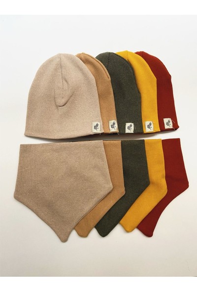 Bbn E-Ticaret Bebek Çıtçıtlı Ayarlanabilir Şapka Önlük Takım