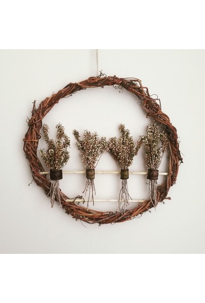 Des Biens Doğal Kapı Süsü, Kurutulmuş Çiçeklerden Minimal Kapı Süsü, Kapı Önü Aksesuarı