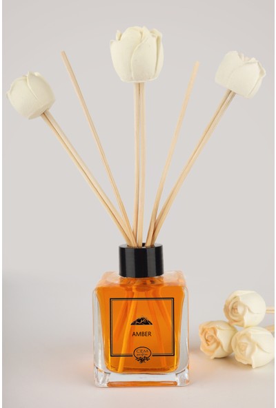 Cem Parfüm 120 ml Amber Çiçek Taşlı Bambu Çubuklu Oda Kokusu Cem Parfüm 120 ml Amber Çiçek Taşlı Bambu Çubuklu Oda Kokusu