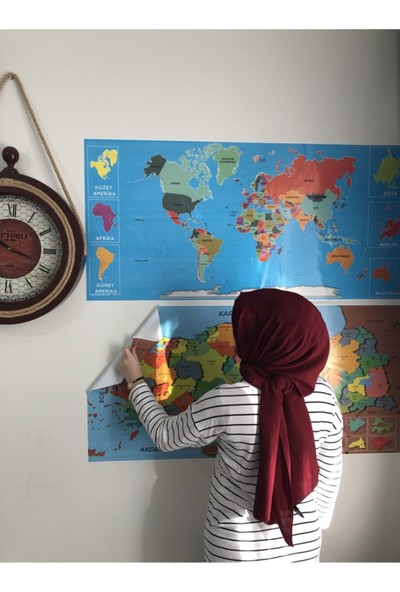 Tutunabilir Kağıt Dekoratif Tablo Eğitici Türkiye ve Dünya Haritası Çocuk Duvar Sticker Yazı Tahtası Kağıt Tahta 2 Set Tutunabilir Kağıt Dekoratif Tablo Eğitici Türkiye ve Dünya Haritası Çocuk Duvar Sticker Yazı Tahtası Kağıt Tahta 2 Set