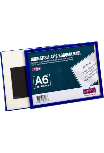 Lamiess T-695 148X105 mm Mıknatıslı Afiş Koruma Kabı 20 'li