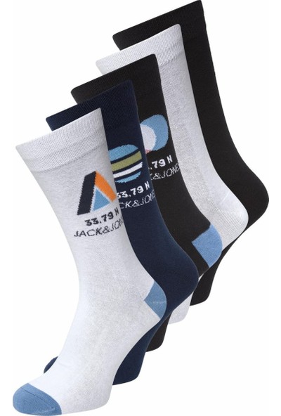 Jack&Jones Life Style Tennis Sock 5 Pack Erkek Beyaz Çorap 12194958-01