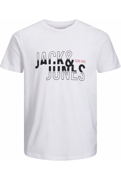 Jack & Jones Bisiklet Yaka Logo Baskılı Tshirt 12201245