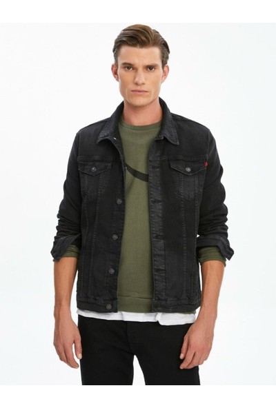Ltb Santino Y Vintage Black Wash Erkek Jeans Ceket Ltb Santino Y Vintage Black Wash Erkek Jeans Ceket