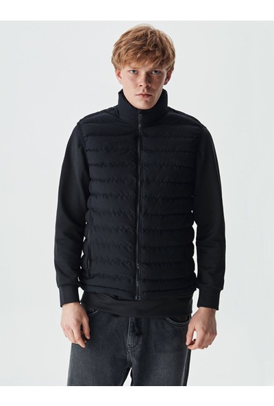 Wıdoye Dik Yaka Şişme Siyah Yelek 0112248168478880000