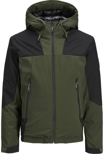 Jack & Jones Erkek Su Geçirmez Kapüşonlu Mont 63412193472 Yeşil