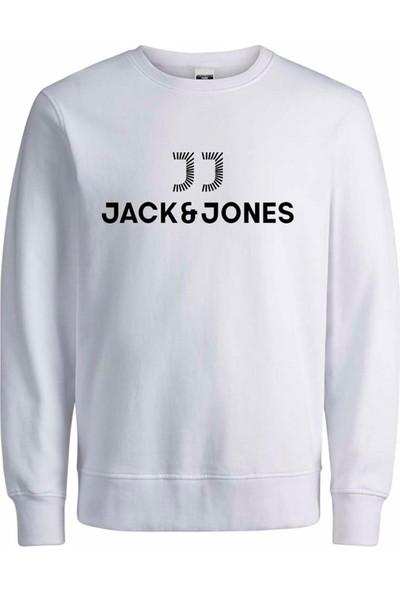 Jack & Jones Erkek Beyaz Sweatshirt