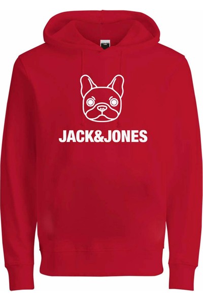 Jack & Jones 12201854_Jcoker Sweat HoodKapüşonlu Uzun Kollu Regular Fit Baskılı Kırmızı Erkek Sweat Jack & Jones 12201854_Jcoker Sweat HoodKapüşonlu Uzun Kollu Regular Fit Baskılı Kırmızı Erkek Sweat