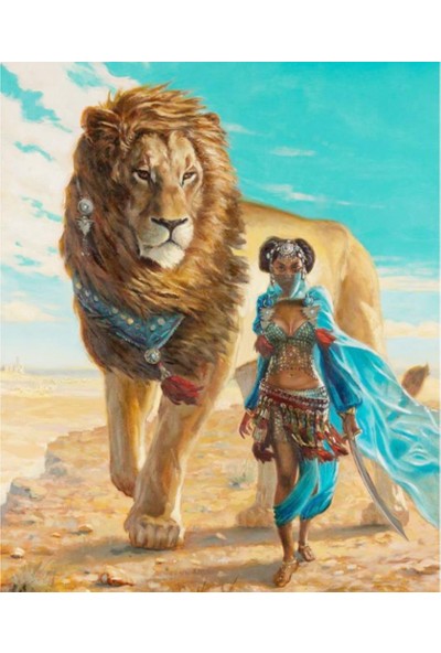 Lilyhobbyland Sayılarla Boyama Seti (Çerçeveli) 50X65 Cm: Güzel ve Aslan