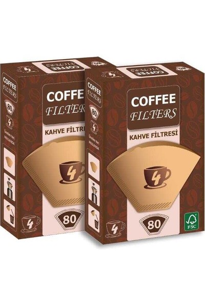 Mp 2 Adet Coffee Kahve Makinesı Filtresi 1x4 80LI