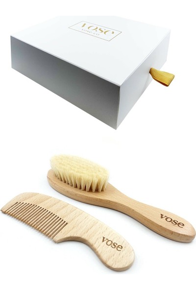 Vose Ahşap 2' Li Set Yumuşak Bebek Saç Fırçası 0 Ay+ ve Tarağı Vose Ahşap 2' Li Set Yumuşak Bebek Saç Fırçası 0 Ay+ ve Tarağı