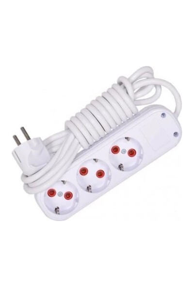 Önder 2 Mt. Topraklı Grup Priz Uzatma Kablosu Üçyol. 3'lü